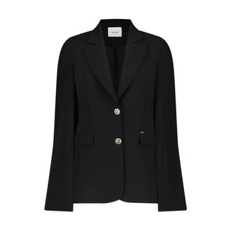 Gaud&igrave; Schwarzer Stretch-Blazer mit Reverskragen - - Jackets - Damen - Schwarzk - XS