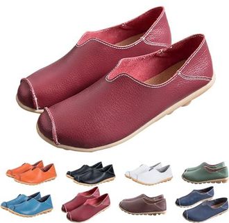 Generic Chaussures plates &eacute;l&eacute;gantes pour femme - Mocassins d&eacute;contract&eacute;s &agrave; bout rond - Respirantes - Chaussures de marche souples - Antid&eacute;rapantes - Chaussures