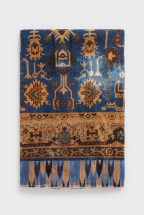 Gerard Darel Echarpe en velours imprim&eacute;s g&eacute;om&eacute;triques - GENESA - Indigo