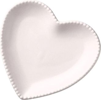 DOITOOL Platte Herzform Porzellan Keramik Obstteller Herzförmig Speiseteller Porzellan Dessert Salatteller Vorspeisenteller Snack Serviertablett Geschirr für 