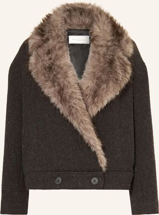 Antonelli Antonelli Firenze Jacke Mit Kunstfell grau