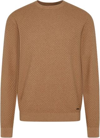 Bugatti Homme, Pulls, Brun, Taille: 3XL Cotton Cashmere Crew