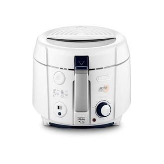 DeLonghi RotoFry F38436.W Roto-Fritteuse, 1,2 kg Fassungsverm&ouml;gen, Easy Clean System, Antihaftbeschichtung, herausnehmbarer Frittierbeh&auml;lter, &Ouml;lablauffunktion,