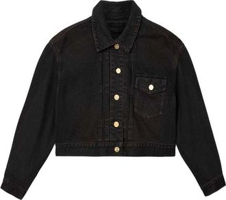 AllSaints Blink Cropped-Jacke in &uuml;berf&auml;rbtem Braun