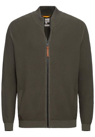 Camel Active Herren Strickjacke aus zertifiziertem Organic Cotton Dunkelgr&uuml;n, Menswear-S