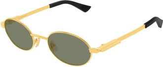 Bottega Veneta unisex, Accessoires, Jaune, Taille: 52 MM Lunettes de soleil rondes