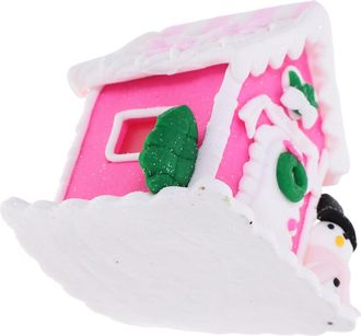 Valiclud Miniatur-weihnachtshaus als Dekoratives Hausornament Tischdekoration f&uuml;r Weihnachten Weihnachtsdeko aus Polymerclay Geeignet f&uuml;r Schreibtisch und Rega