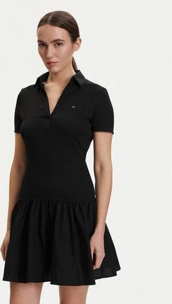 Tommy Jeans Kleid f&uuml;r den Alltag DW0DW22331 Schwarz Slim Fit