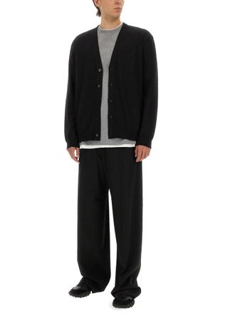 Jil Sander Merino Wool Cardigan - Black