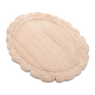 Artibetter JECOMPRIS Vintage Europ&auml;ischer Holz Spiegelrahmen Unlackierter Holzschnitzerei Rahmen mit Relief Antiker Unbemalter Holzrahmen f&uuml;r DIY Spiegel Wanddek