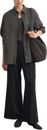 Comma Langarmshirt mit tiefem Rundhals / Viskose-Stretch