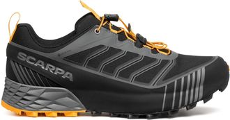 Scarpa Herren Ribelle Run 2 GTX Wasserdicht Gore-Tex Traillaufschuhe - Leichte Performance Trailläufer, Dunkelgrau/Saffran, 11.5-12