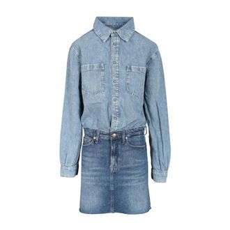 7 For All Mankind Damen, Kleider, Blau, LGr&ouml;&szlig;e