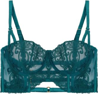 Fleur Of England Olivia Longline Spitzen-BH - Gr&uuml;n