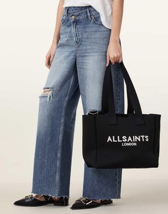AllSaints Izzy - Tote bag moyen &agrave; logo - Noir