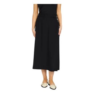 2-Biz Schwarzer A-Linien-Rock mit Knopfdetails - - Skirts - Damen - Schwarzk - 2XL