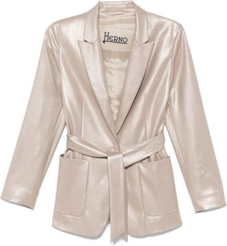 Herno Blazer aus Lam&eacute; - Nude