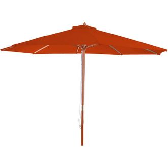 Mendler Parasol Florida - parasol de march&eacute; - &oslash; 3m polyester/bois - terre-cuite