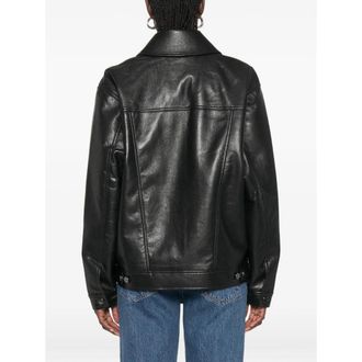 Anine Bing Calf Leather Jacket - Black