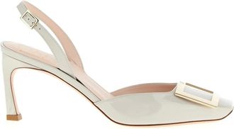 Roger Vivier Femme, Chaussures, Blanc, Taille: 38 1/2 EU Trompette Slingback Pump