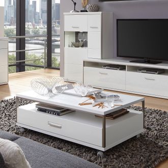 Loftscape home24 Couchtisch 115 x 42 x 70cm Wei&szlig;