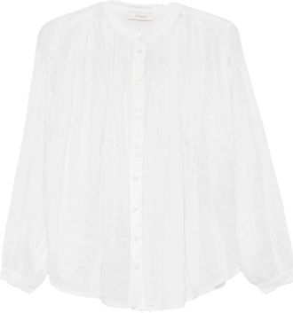 Jcsophie Femme, Blouses et Chemises, Blanc, Taille: 34 FR Chemise &agrave; D&eacute;tails Fronc&eacute;s
