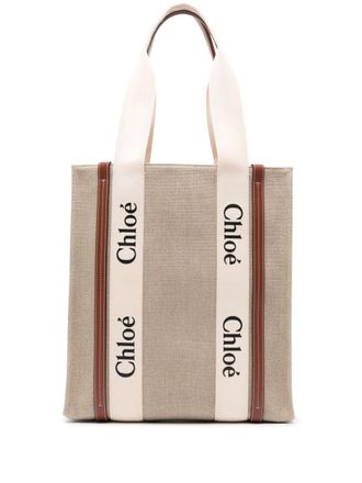 Chlo&eacute; sac cabas Woody - Tons neutres