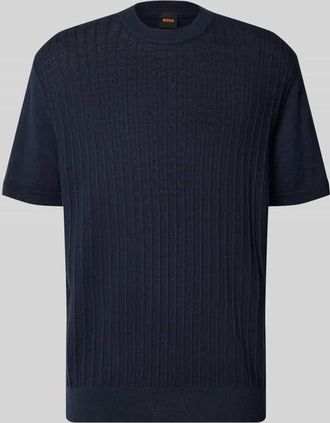 Boss Orange by Hugo Boss Regular Fit T-Shirt aus Leinen-Baumwoll-Mix Modell KAJORDINO