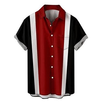 Generic Chemise hawa&iuml;enne amusante &agrave; manches courtes pour homme, chemise de croisi&egrave;re, palmier hawa&iuml;en, cara&iuml;bes, d&eacute;contract&eacute;, floral, tropical, &eacute;t&eacute;, cubain, 