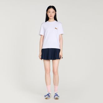 Sandro T-shirt en coton &agrave; broderie cheval