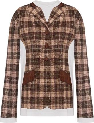 Moschino Femme, Tops, Brun, Taille: 32 FR T-shirt imprim&eacute; en jersey de coton