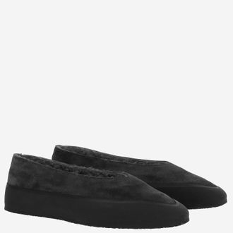 Le Monde Beryl Womens Suede Flats Black