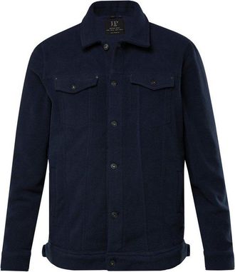 JP1880 Fleecejacke Fleecejacke Truckerstyle Knopfleiste Brusttaschen