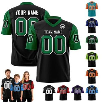 Generic Maillot de Rugby Personnalisable - Customisation int&eacute;grale (Logo, Nom, Num&eacute;ro) pour Hommes, Femmes, Enfants - Haut de Sport (Vert fonc&eacute;)