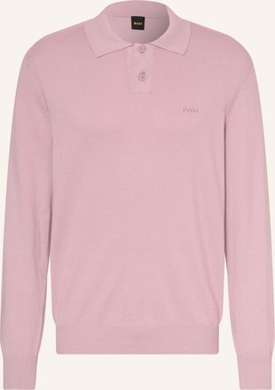 HUGO BOSS Strick-Poloshirt Asac rosa
