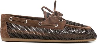 Miu Miu Eyelet Tie Loafers