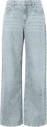 Generic Jeans &agrave; Jambe Large pour Femmes Jeans Baggy pour Femmes Jeans Amples Pantalons en Denim Pantacourt Jean Femme Grande Taille Jeans Femme (BU1, XL)