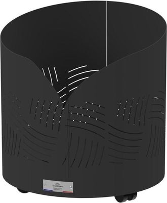 Le Marquier Porte b&ucirc;che rond Essentiel avec roulettes Noir - Le Marquier