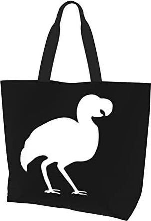 AOOEDM Dodo Bird Silhouette Ladies Canvas Tote Sac &agrave; provisions r&eacute;utilisable