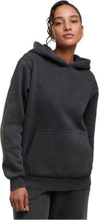 Urban Classics Tb7741-ladies Vintage Heavy Hoody Sweat-Shirt &agrave; Capuche, Gris fonc&eacute;, S Femme
