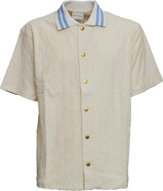 Dr&ocirc;le de Monsieur Homme, Chemises, Blanc, Taille: M Monogramme Towelling Shirt