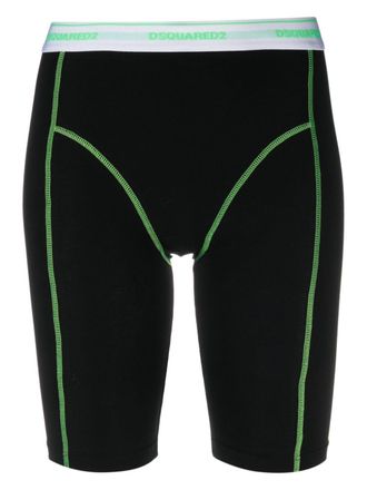 Dsquared2 short &agrave; taille &agrave; logo - Noir