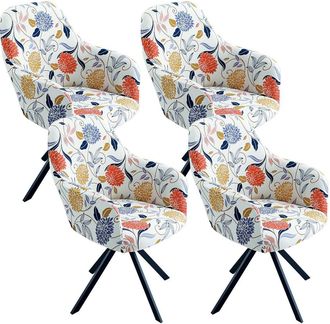 Generic Bez&uuml;ge f&uuml;r Drehst&uuml;hle Bedruckt Esszimmerstuhlbezug dehnbar f&uuml;r B&uuml;rost&uuml;hle Schreibtischst&uuml;hle Schonbezug f&uuml;r Drehsessel f&uuml;r das Homeoffice und das Wohn