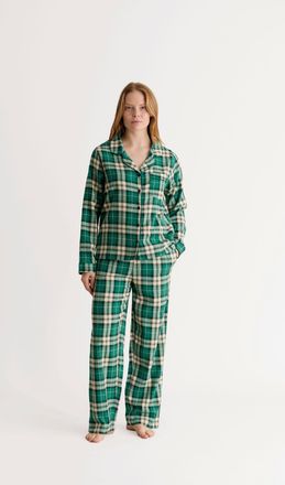 Komodo Damen vegan Pyjama Set Jim Jam Gr&uuml;n