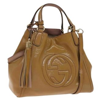 Gucci Sac &agrave; main en toile enduite Pre-owned - Femme - Pre-owned - Beige - Taille: ONE Size