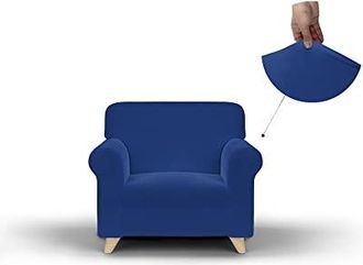 Italian Bed Linen Più bello Bielastische Couchüberzüge Elektrisch blau, Polyester, 1 Platz