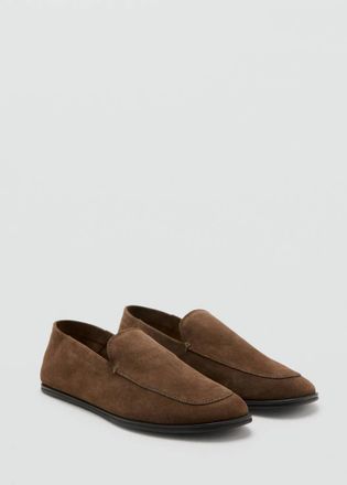Mango Mocassins cuir daim cognac - Homme - 40 - MANGO MAN