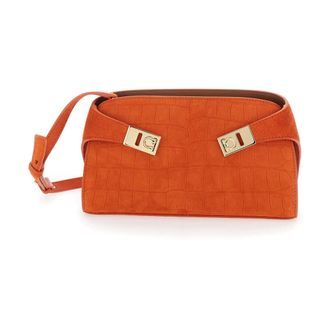 Ferragamo Femme, Sacs, Orange, Taille: ONE Size Hug Mini Crossbody Bag