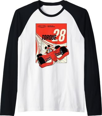 Disney Racing Mickey Mouse Torque 28 Turbo Troop Race Car Raglan