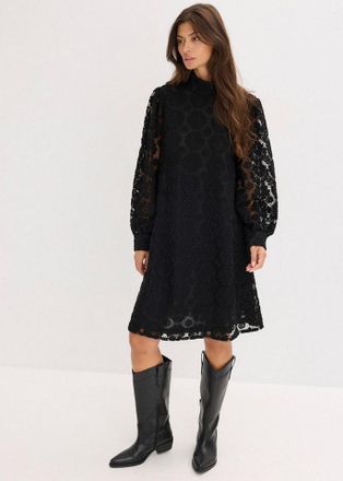Bonprix Minikleid festlicher Stil, aus Polyester, A-Linie Passform, mit Stehkragen